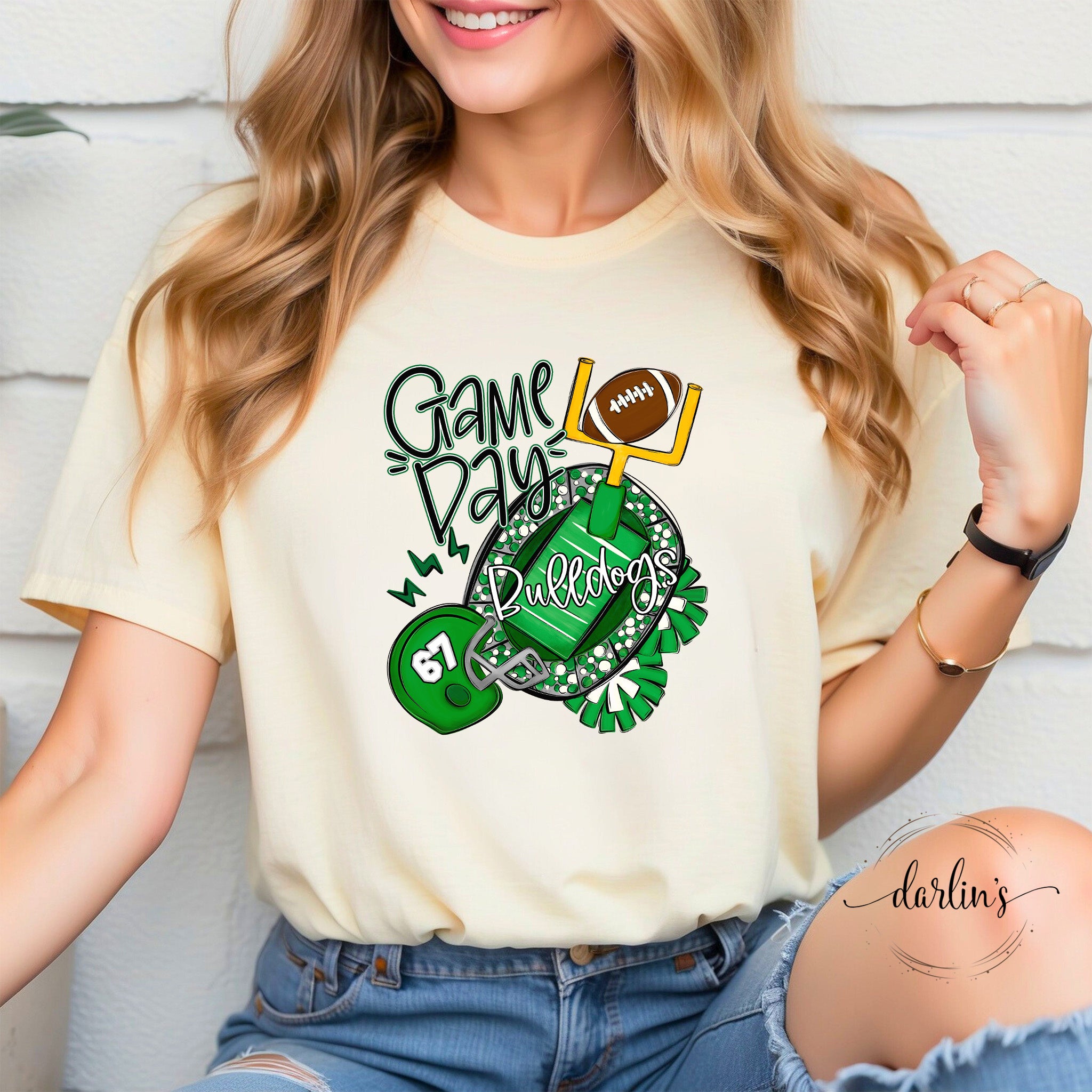 Game Day - Bulldogs - Green - Customizable | Southern Charm Gifts – Darlins French Farmhouse